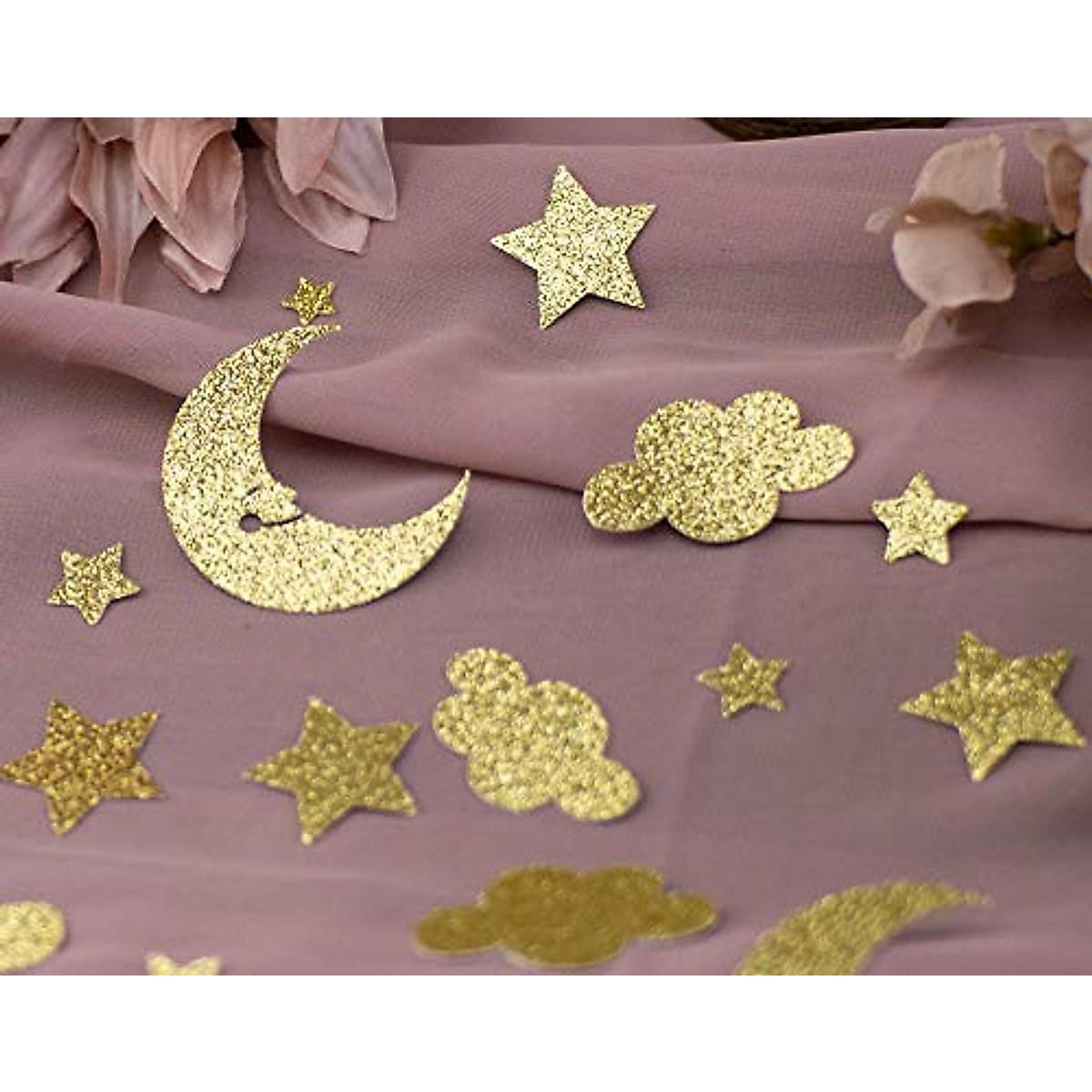 Twinkle Twinkle Little Star Baby Shower, Star Confetti, Moon Confetti, Moon and Stars Baby Shower