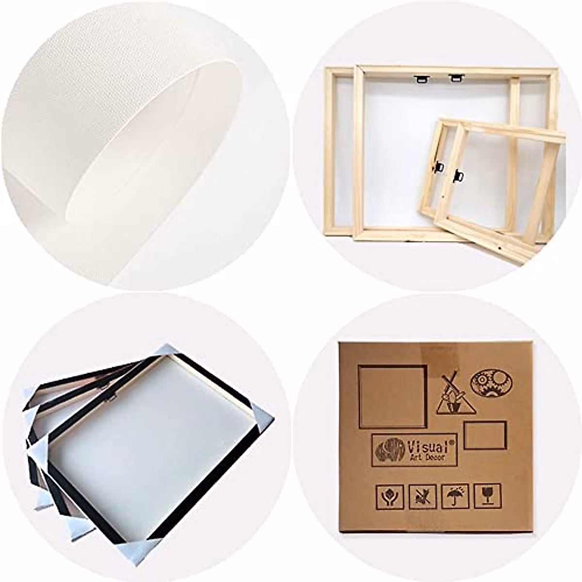 Floral Canvas Wall Art,Canvas Print Pink Tulips for Wall Decor, Framed and Stretched 4 Panels Elegant Flowers Canvas Prints (01 Pink Tulip)