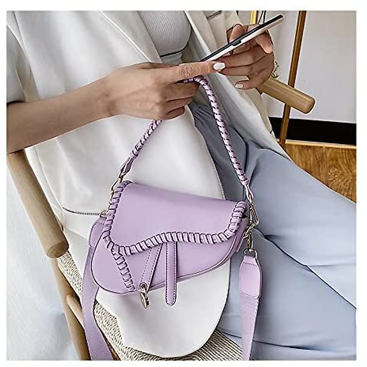 Women Saddle Shoulder Bag Clutch Purse Underarm Handbag Satchel Hand Bag Crossbody Bag