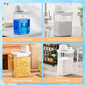 Tokokimo Laundry Detergent Dispenser, Laundry Powder Container, Laundry Scent Booster Beads Dispenser for Laundry Room Organization and Storage, Suitable for Powder, Laundry Detergent
