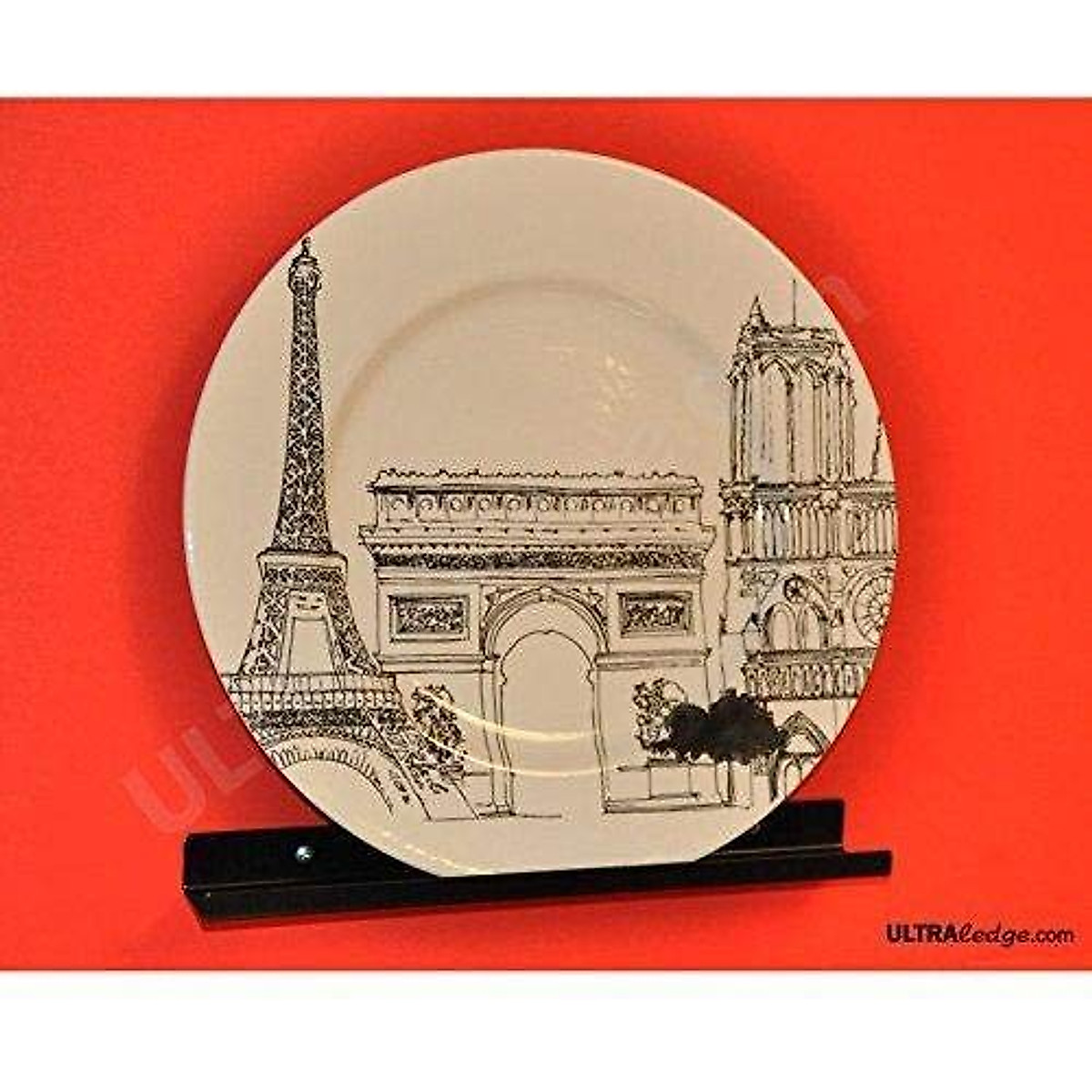 ULTRAledge 5'/60" Art Display/Picture Ledge/Floating Shelf, Metal, Modern (2" deep, Black)