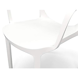 HON Basyx Prodigy Commercial-Grade 2-Pack Stackable Arms, Indoor & Outdoor Chair, White