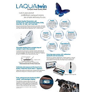 HORIBA LAQUATWIN - B-731 Potassium LAQUAtwin K-11 Pocket Tester; Range 39 to 3900 ppm, White