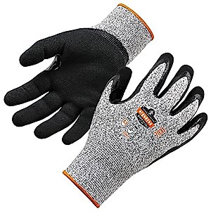 Ergodyne unisex adult Nitrile-coated ANSI A3 Nitrile Coated CR Gloves, Gray, Large US, Pack of 1