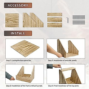 RIFPOD Hens Nesting Box,Single Compartment Chicken Nesting Boxes,Chicken Coop Accessories,Laying Box for Hens,Poultry,Birds,Duck,2 Pack