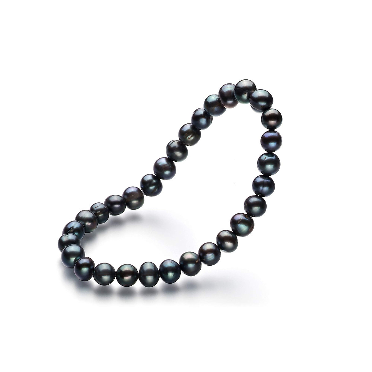 Bliss Black 6-7mm A Quality Freshwater Cultured Pearl Bracelet for Women-7 in length