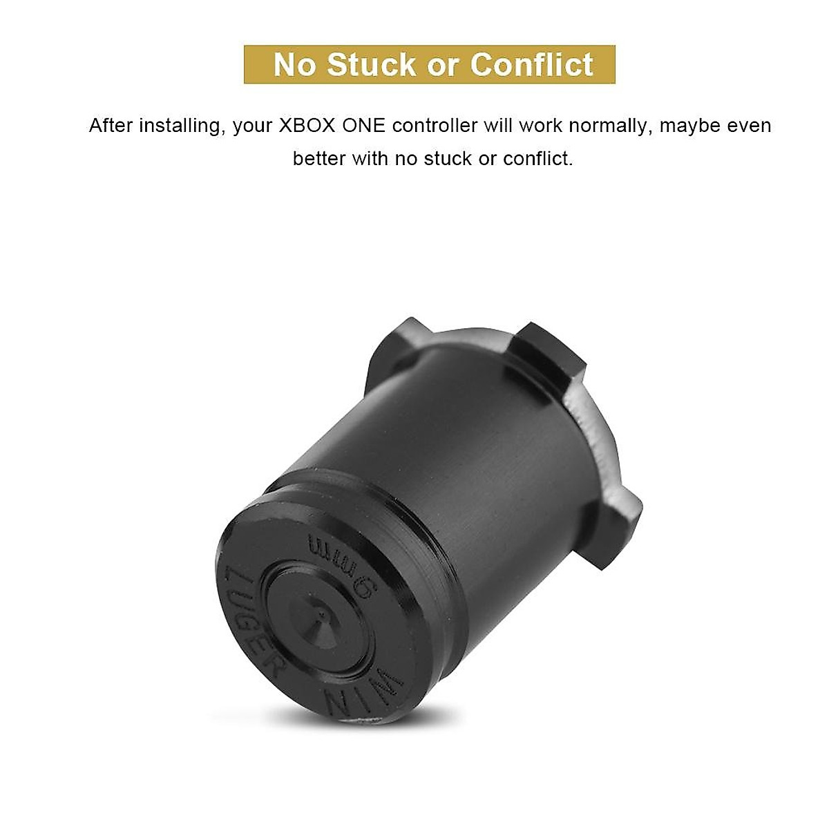 Buttons for ONE Controller, Metal Alumium Alloy Thumbsticks ABXY Mod Buttons Replacement for PS4 ONE Controller(Black)