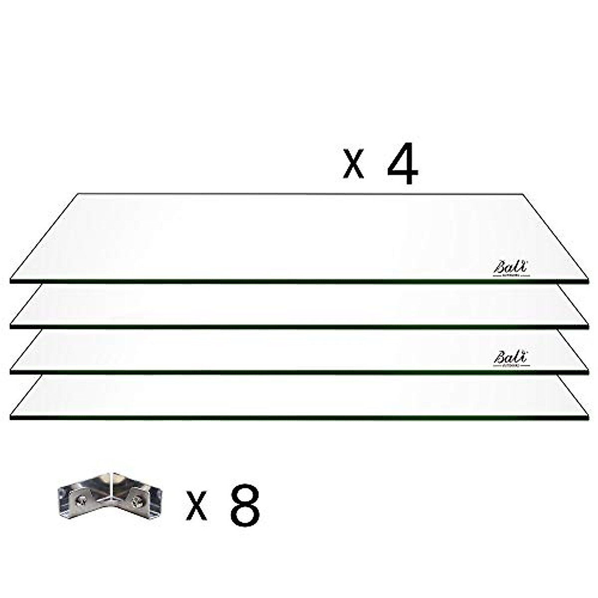 BALI OUTDOORS Square Fire Pit Glass Wind Guard, Clear Tempered Wind Guard for Fire Pit Table, 18”x 18”x 6” Square Fire Table Accessory Shiled