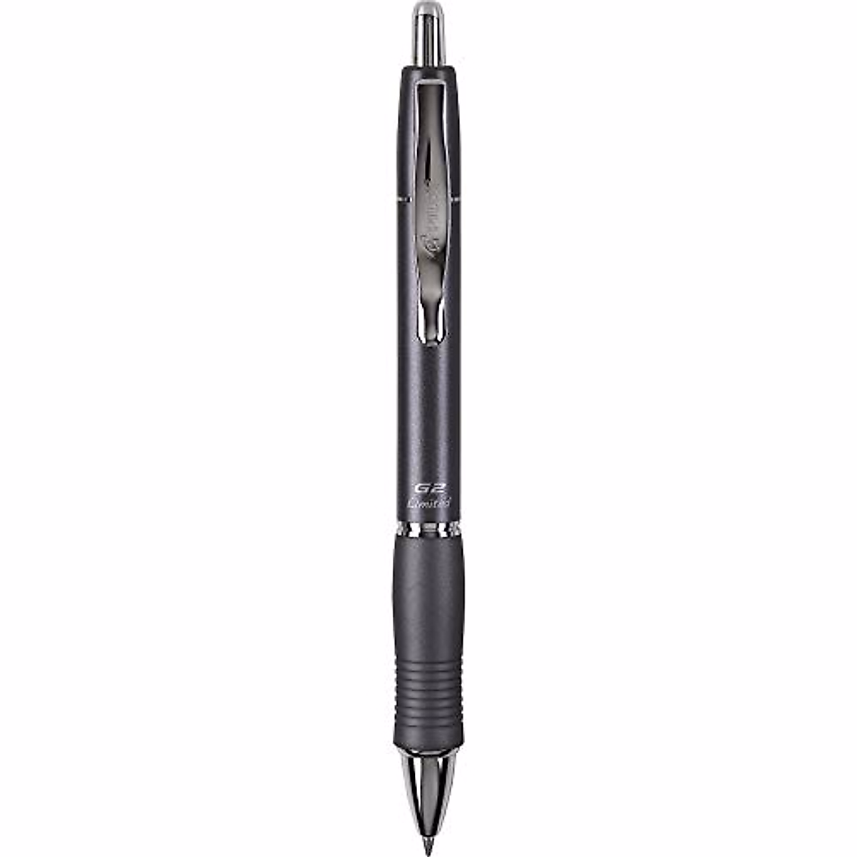 PILOT G2 Limited Refillable & Retractable Rolling Ball Gel Pen, Fine Point, Gray Barrel, Black Ink, Single Pen (31536)