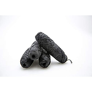 Knotty Floss Refills of Bamboo Activated Charcoal No Knot Floss with Grapefruit Seed Extract - Eco-friendly Vegan - 4 Refill Packs