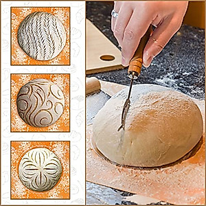 Liliadon 9 Inch Round Banneton Bread Proofing Basket (Set of 10)-Splinter Free Proofing Basket with All Bread Making Tools-Sourdough Bread Baking Supplies-Perfect Sourdough Starter kit For Bakers