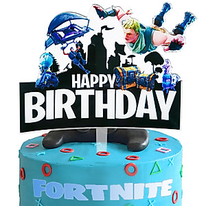 Video Game Birthday Party Supplies for Game Fans Party Decorations, Video Game Theme Party Cake Topper, Boys Girls Birthday Party Decorations