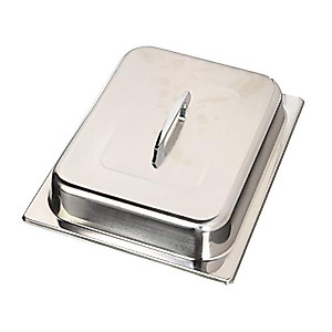 Winco Half Size Dome Cover with Handle,Stainless Steel,Medium