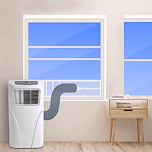 ikasus Insulated Hose Cover for Portable Air Conditioners Universal Fit Both 5 inch and 5.9 inch Diameter Exhaust Duct Vent Hose Cover Air Conditioner Energy Saving Dust Hose Protective Cover Gray