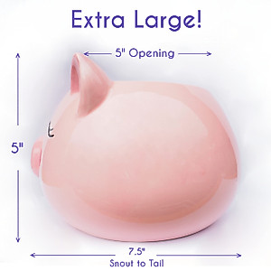 Pig Yarn Bowl for Knitting - Cute Ceramic Knitting Bowl Extra Large Ceramic Yarn Bowl Crochet Accessories Yarn Holder Storage Gift for Knitters Funny