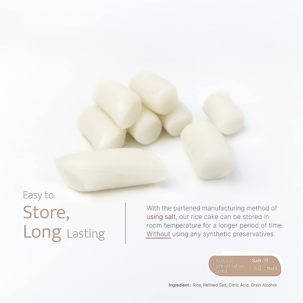 Korean Rice Cake Tteokbokki Stick, Vegan Non-GMO Gluten-Free Tteok Pre-sliced 떡볶이 21.16 oz by Somshi - 3 Individual Packs (3 Count, Pack of 1)