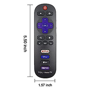 OEM Replacement Remote Control Compatible with All TCL Roku Smart TVs【Only Works with TCL Roku TV, Not for Roku Stick and Roku Box】 (Netflix/Disney Plus/Apple TV+ / HBO Max)