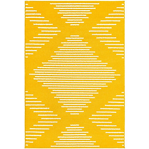 Unique Loom Kai Collection Area Rug - Warrior (4' x 6' Rectangle Yellow/Ivory)