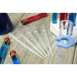 Scineeds 3ML Plastic Transfer Pipettes Eye Dropper (100 Pcs), Disposable Calibrated Essential Oil Dropper, Lab Pipette, Eye Dropper Suitable For Science Laboratory Experiment, Make Up Tool and DIY Art