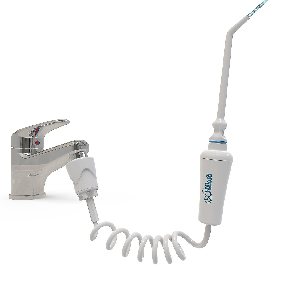 Water Flosser SOWASH WATERJET, Faucet Oral Irrigator Dental Water Floss, It Connects Directly to The Faucet, Non-Electric Dental Irrigator, Italian Product