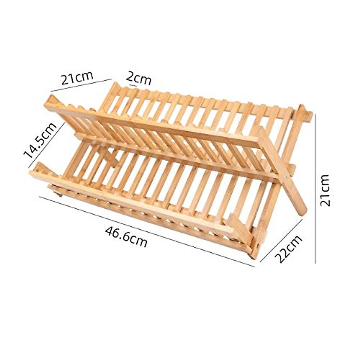 ZSQAI Kitchen Rack, Bamboo Rack, Vegetable Rack, Foldable Vegetable Drainage Rack, Kitchen Wooden Shelf