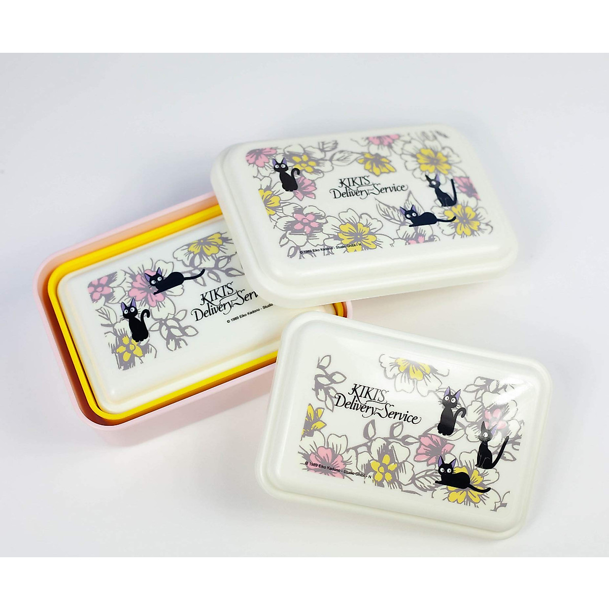 Skater Kiki's Delivery Service Food Storage Container with Lids 3pc Set - Authentic Japanese Design - Durable, Dishwasher Safe - Jiji Elegance