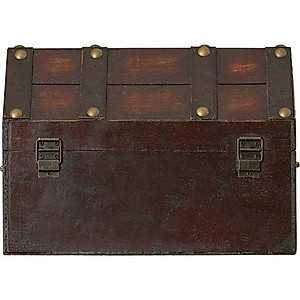 Vintiquewise(TM) Antique Pirate Treasure Chest/Box with Lion Rings