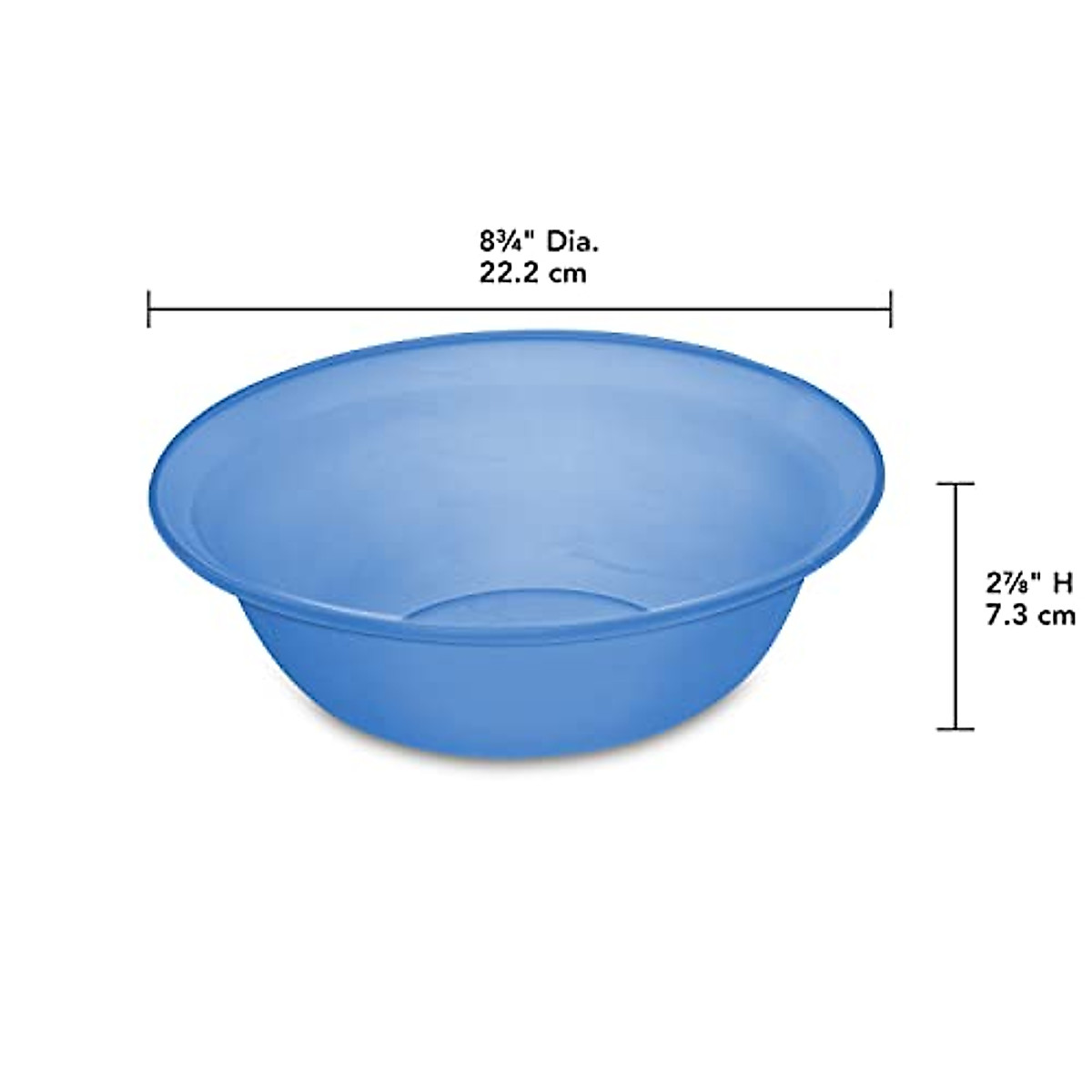 Sterilite Set of Two 49 Ounce/1.4 Liter Bowls, Turquoise Blue Tint, 12-Pack