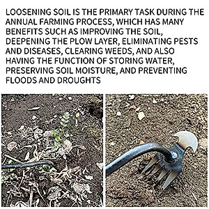 TNOODA Weeding Artifact Uprooting Weeding Tool, 2023 New Premium Manganese Steel Forged Weed Puller 4 Teeth Dual Purpose Weeder, Manual Hand Weeder Tool for Garden with Long Handle for Garden (A+B+C)