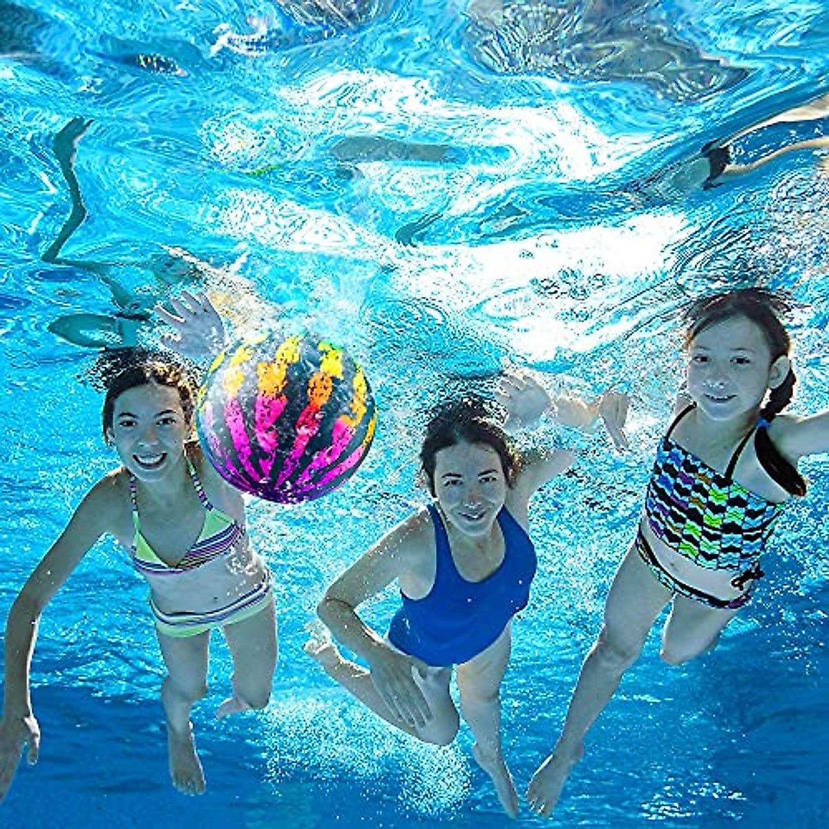 Hiboom Swimming Pool Balls Underwater | Pool Diving Toys Ball with Water Filling Adapter | Cool Exercise Toys That Can Bounce Under Water, Swimming Gifts for Kids, Adults, Family