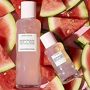 Glow Recipe Mini Watermelon Glow BHA + PHA Pore-Tight Facial Toner - Mild Exfoliating Toner with Hyaluronic Acid, Cactus Water, Soothing Cucumber + Tea Tea Extract, Travel-Size (40ml)