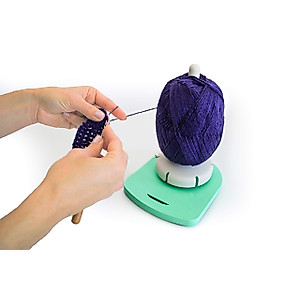 Yarn Dispenser by Yarn Valet – Non-Slip Base with Built-in Holder for Markers, Pattern and 4” Gauge Ruler