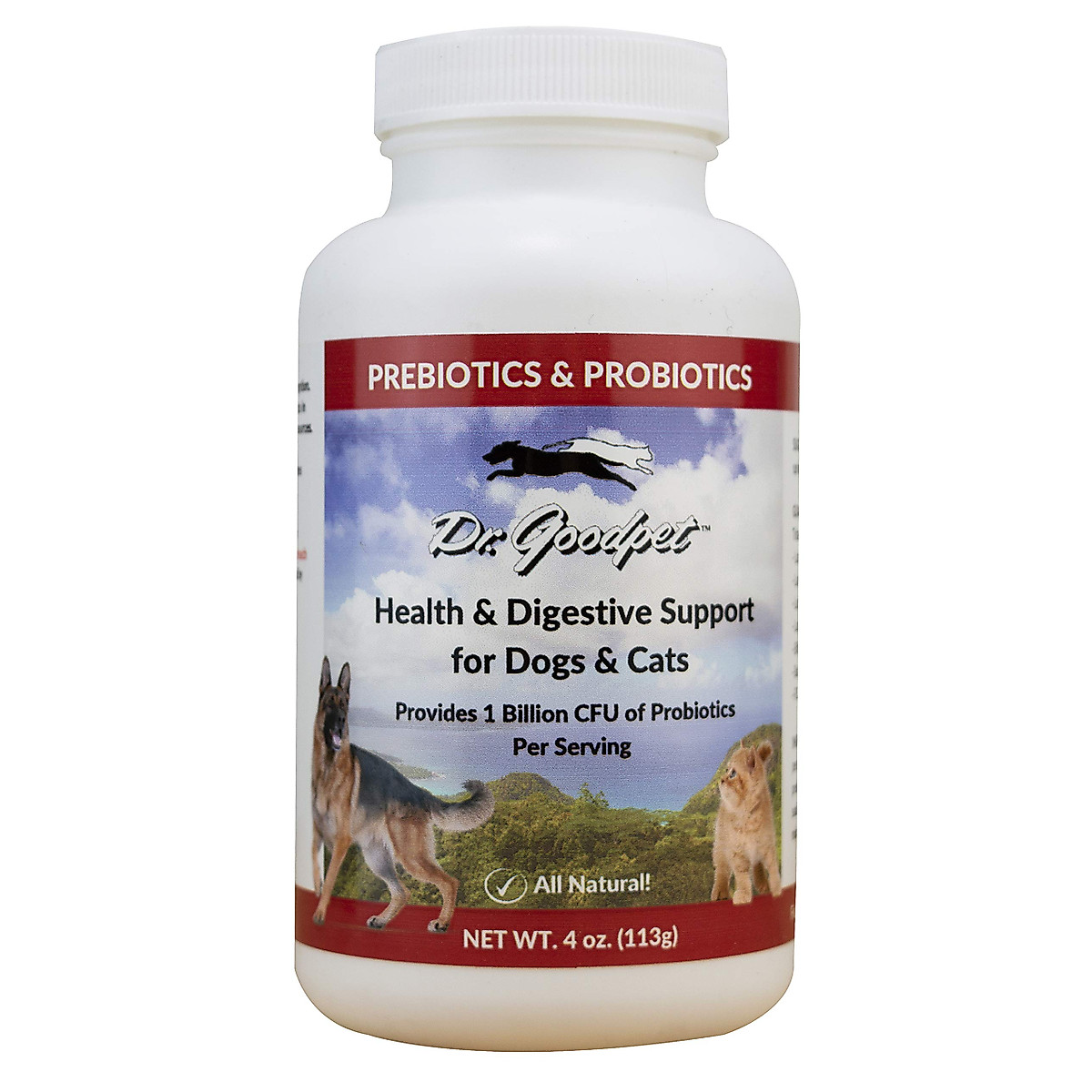 Dr. Goodpet Probiotics w/prebiotics - Billions of High-Potency CFU's - Superior Digestive Support
