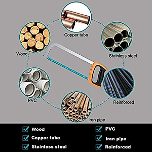 Sdstone Hacksaw Blades High Speed Replacement Blades 24 TPI - 12" Length Hacksaw Blade - Carbon Strength Steel (10 Pack)