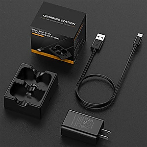 NANW Battery Charger Station Compatible with Video Doorbell 4/3/2/3 Plus, Spotlight Cam Battery, Peephole Cam & Stick Up Cam Battery (Batteries NOT Included), Portable Dual Port Charging