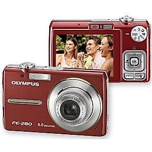 Olympus Fe 280 Red Digital Camera