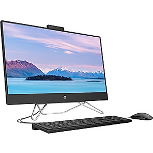 HP Newest All-in-One Desktop, 27" FHD Display, 12th Gen Intel Core i7-1255U, 32GB RAM, 1TB SSD + 1TB HDD, Webcam, HDMI, RJ-45, Wired Keyboard&Mouse, WiFi 6, Windows 11 Home, Black