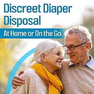 Impresa Extra Large Adult Diaper Disposal Bags - 75 Pack - FSA/HSA Eligible - Odor and Leak Proof - Tear-Resistant Undergarment Bags for Adult Diapers - Extra Thick (12 x 15 In)