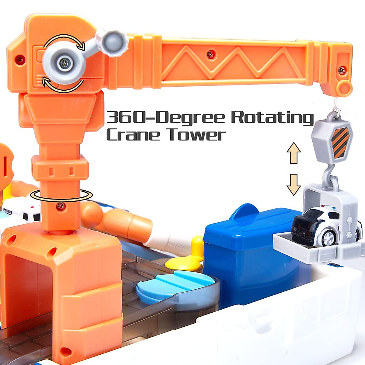 Itcaoseklu Race Track Car Adventure Bus Toys, Tranforming Bus with Sound and Light Simulation Steering Wheel,Vehicle Toy Gift for 3 4 5 6 7 8 Year Old Kids Boys Girls, Blue