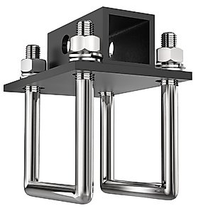 OxGord RV Hitch - 2" Receiver Adapter Fits 4-4.5" Bumper Beam - Trailer Accessories Best for Mounting Bike Racks & Cargo Carriers