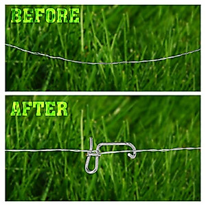 20 Pcs Fence Wire Tightener Tool with 1pc Tensioning Handle with 304 Stainless Steel and 3 pcs Easy Twist Fence Tool,Barbed Wire Fence Tightener for Fast Tighting Metal Fence Post