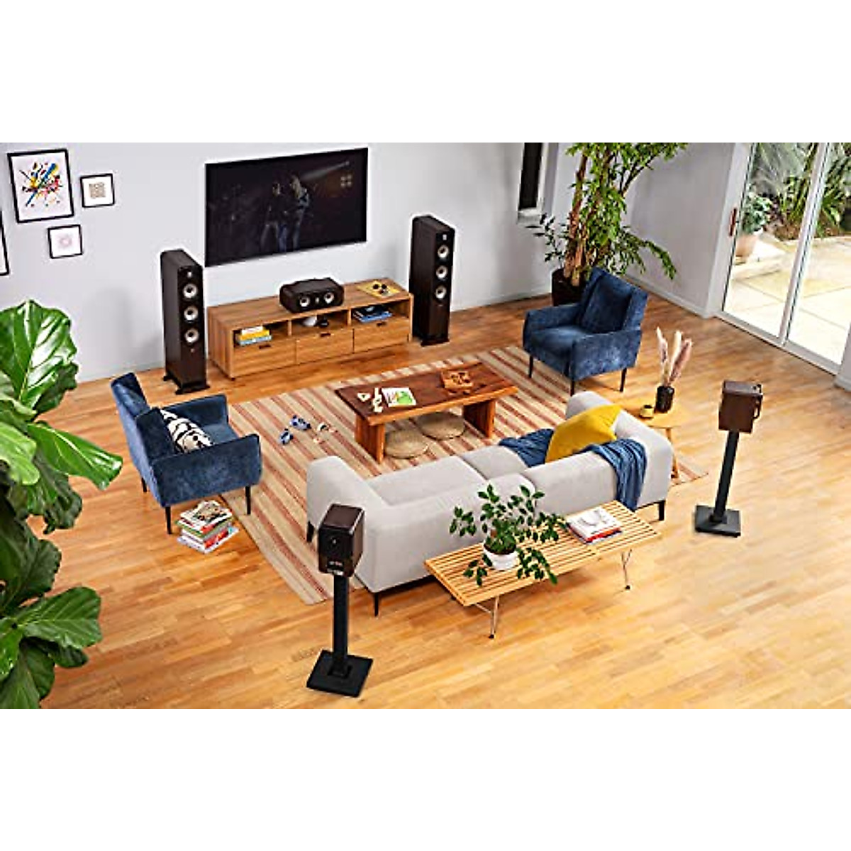 Polk Signature Elite ES30 Center Channel Speaker - Hi-Res Audio Certified, Dolby Atmos & DTS:X Compatible, 1" Tweeter & Two 5.25" Woofers, Dual Power Port for Effortless Bass, Contemporary Walnut