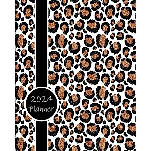 2024 Planner: Daily Weekly and Monthly Calendar | Schedule Organizer | January to December | Animal Print
