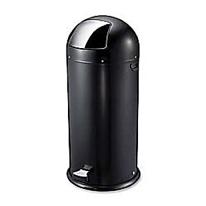 Genuine Joe 13.5 Gallon Pedal Black Receptacle Bin