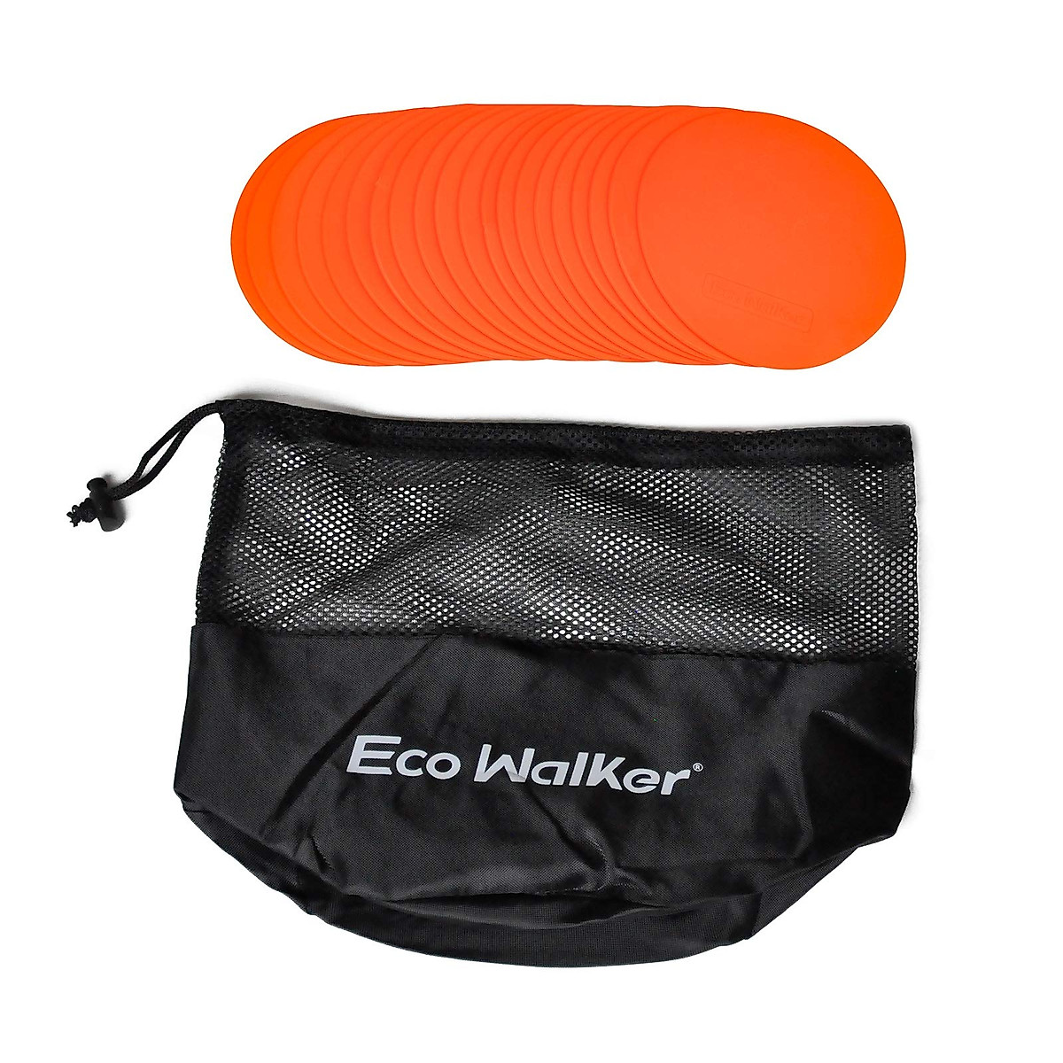 Eco Walker 4inch Mini Floor Spot Markers for Classroom Preschool and Kindergarten (Set of 20pcs) (Orange)