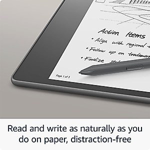 Introducing Kindle Scribe (64 GB), the first Kindle for reading and writing, with a 10.2” 300 ppi Paperwhite display, includes Premium Pen + 3 Months Free Kindle Unlimited (with auto-renewal)