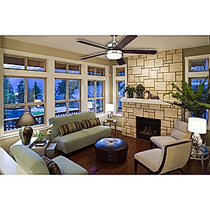 Westinghouse 7209100 Castle 52-inch Brushed Nickel Indoor Ceiling Fan, LED Light Kit with Opal Frosted Glass, No Size