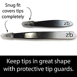 Zizzili Basics Tweezer Set - Limited Edition Ombre - Classic + Mini Slant - Best Tweezers for Eyebrow, Facial Hair Removal and your Precision Needs