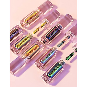 HANLADY Chameleon Eyeshadow Liquid Glitter Eye Makeup, Glitter Eyeshadow Intense Color Shifting Long Lasting with No Creasing, Quicky Dry & High Pigmented Shimmer Eye Shadow, Galaxy
