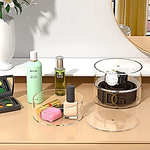 Carmanon 5 Layers Belt Organizer for Closet, Acrylic Belt Storage Organizer Clear Belt Holder, Men Belt Case and Display for Belt Watch Jewelry Bracelets Ring Cosmetic